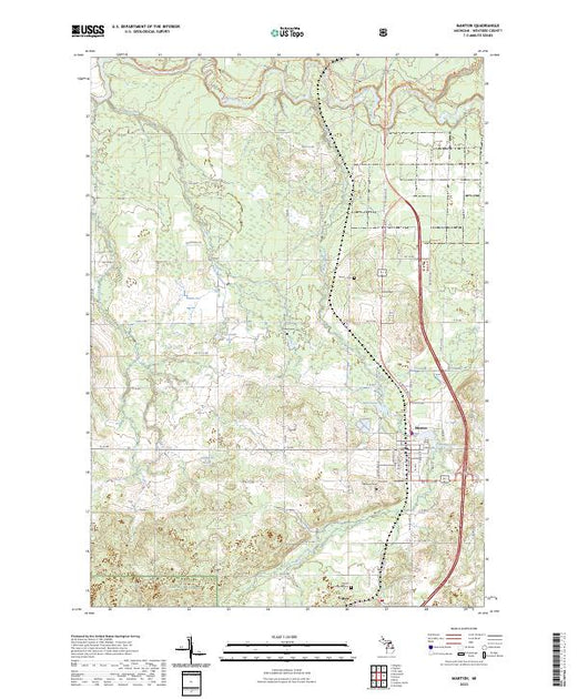 US Topo 7.5-minute map for Manton MI – American Map Store