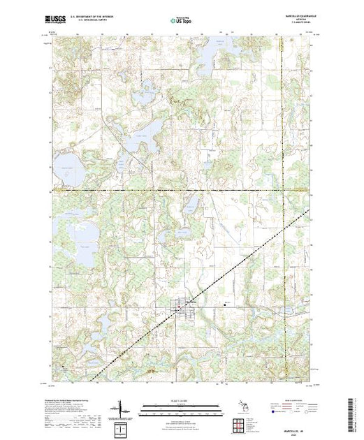 US Topo 7.5-minute map for Marcellus MI – American Map Store