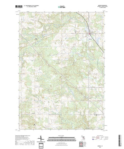 US Topo 7.5-minute map for Marion MI – American Map Store