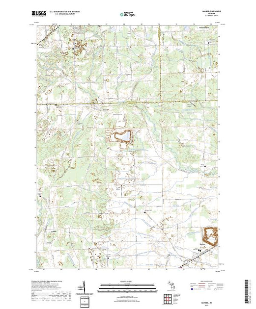 US Topo 7.5-minute map for Maybee MI – American Map Store
