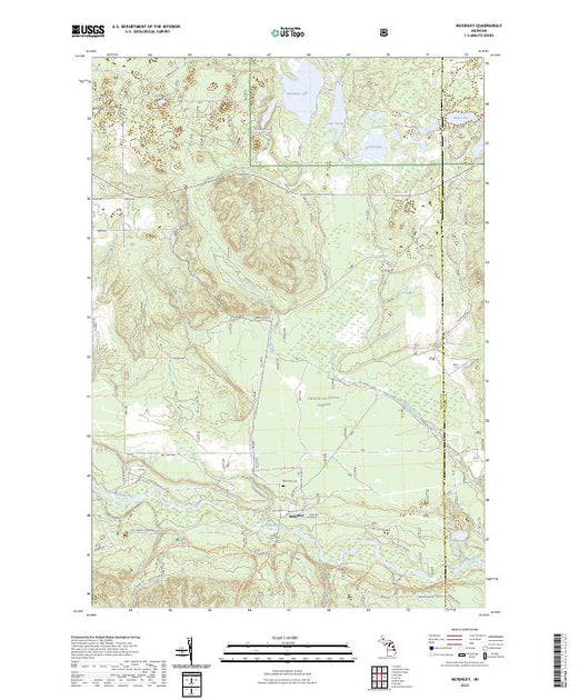 US Topo 7.5-minute map for McKinley MI – American Map Store