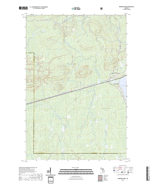 US Topo 7.5-minute map for Merriweather MI – American Map Store