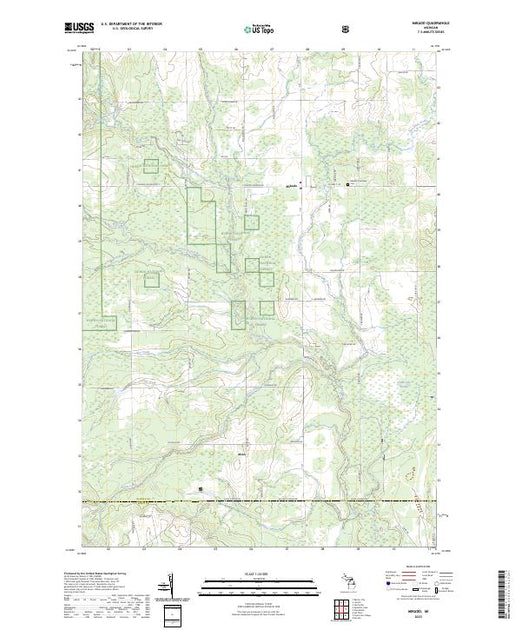 US Topo 7.5-minute map for Mikado MI – American Map Store