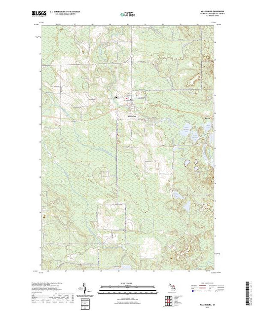 US Topo 7.5-minute map for Millersburg MI – American Map Store