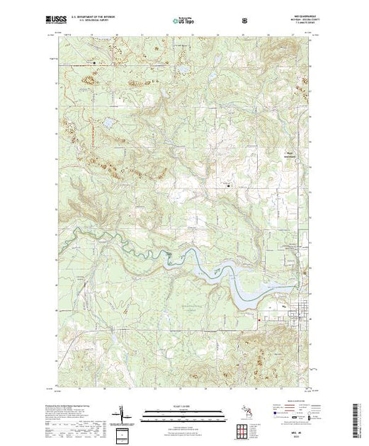 US Topo 7.5-minute map for Mio MI – American Map Store