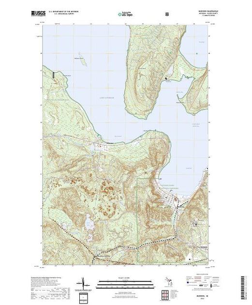 US Topo 7.5-minute map for Munising MI – American Map Store