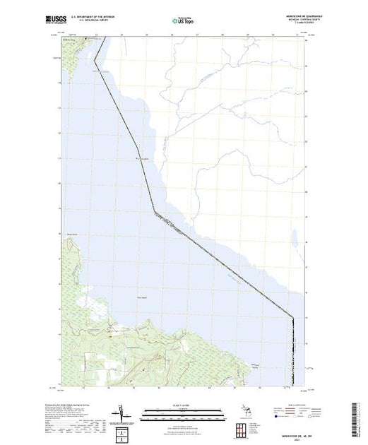 US Topo 7.5-minute map for Munuscong NE MION – American Map Store