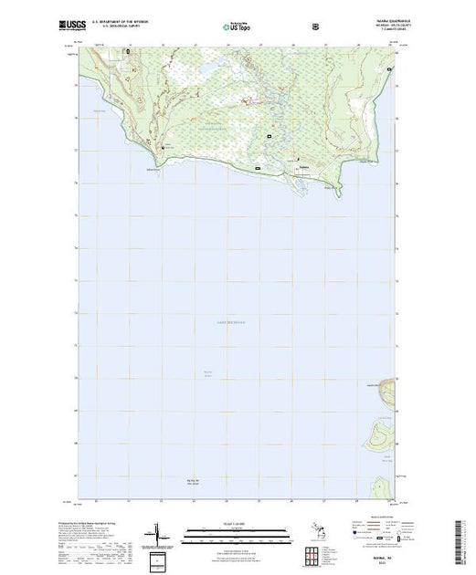 US Topo 7.5-minute map for Nahma MI – American Map Store