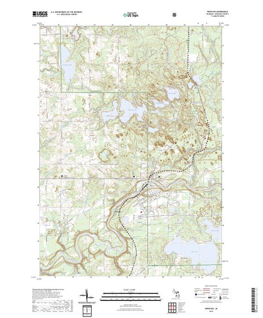 US Topo 7.5-minute map for Newaygo MI – American Map Store
