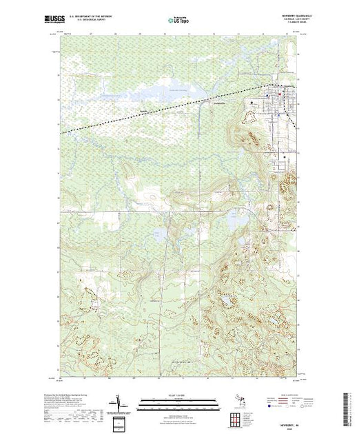 US Topo 7.5-minute map for Newberry MI – American Map Store
