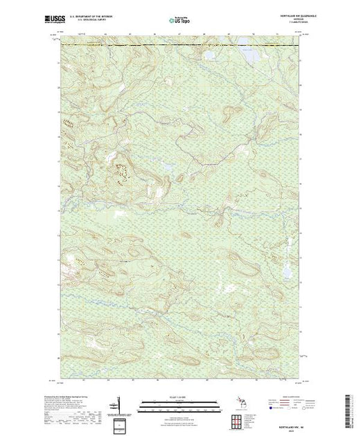 US Topo 7.5-minute map for Northland NW MI – American Map Store
