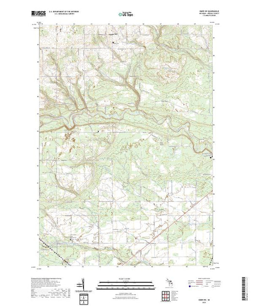 US Topo 7.5-minute map for Omer SW MI – American Map Store