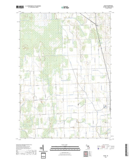 US Topo 7.5-minute map for Palms MI – American Map Store