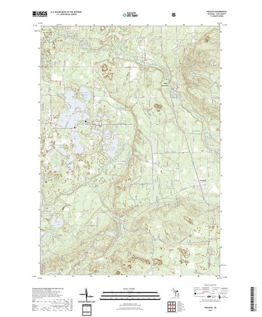 US Topo 7.5-minute map for Peacock MI – American Map Store