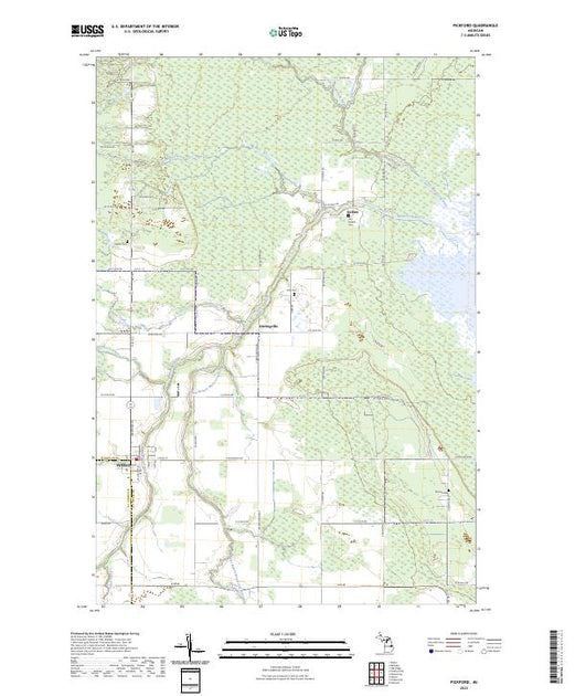 US Topo 7.5-minute map for Pickford MI – American Map Store