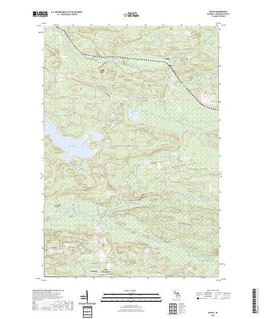 US Topo 7.5-minute map for Ralph MI – American Map Store