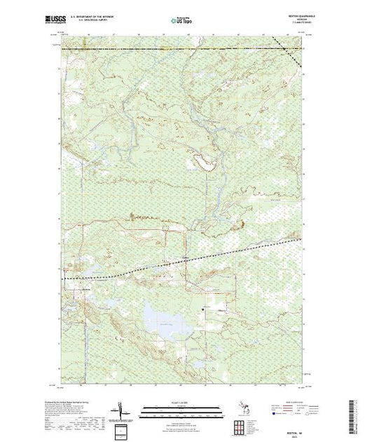 US Topo 7.5-minute map for Rexton MI – American Map Store