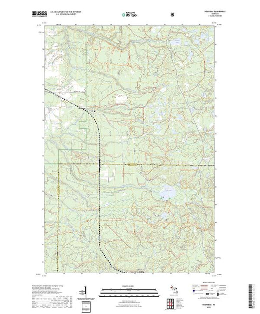 US Topo 7.5-minute map for Rousseau MI – American Map Store