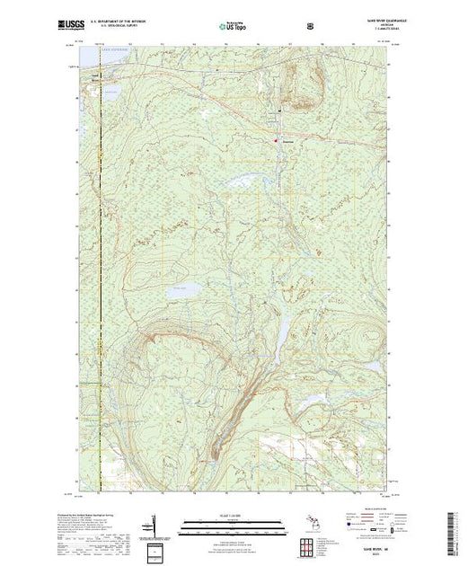 US Topo 7.5-minute map for Sand River MI – American Map Store