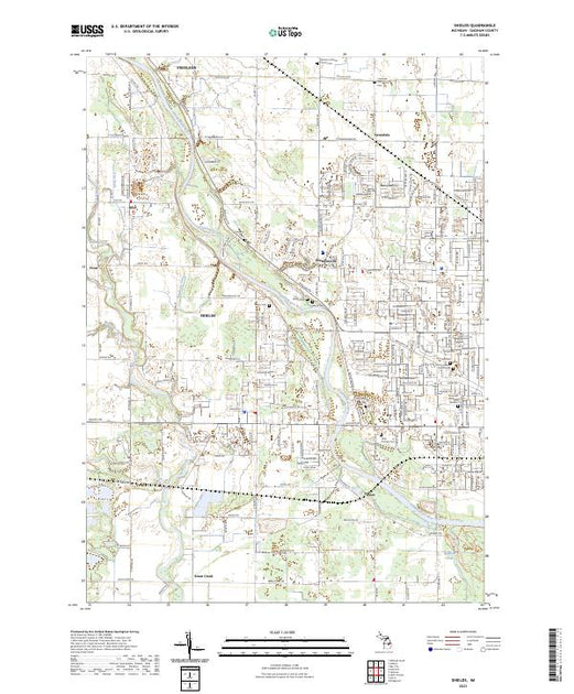 US Topo 7.5-minute map for Shields MI – American Map Store