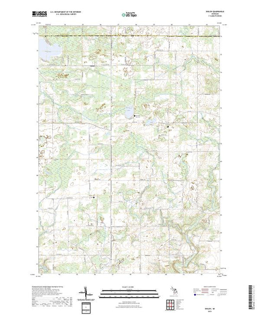 US Topo 7.5-minute map for Shiloh MI – American Map Store
