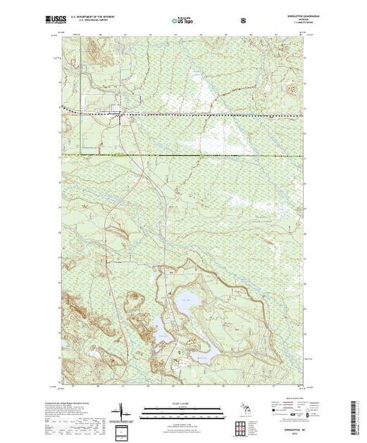 US Topo 7.5-minute map for Shingleton MI – American Map Store