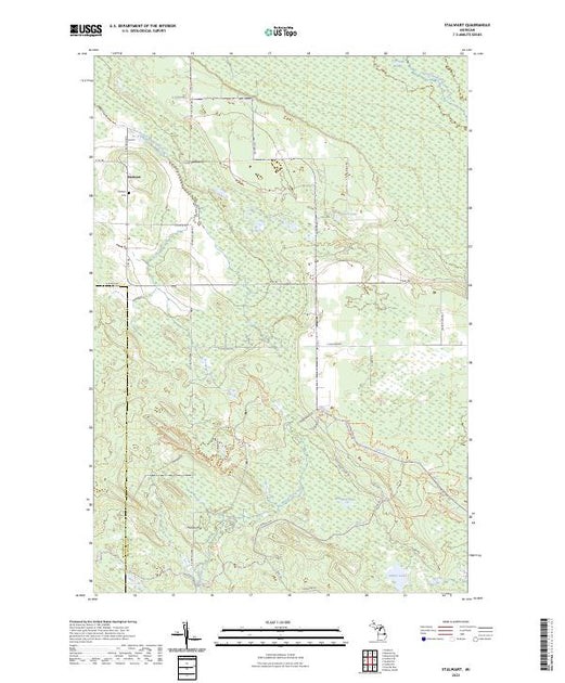 US Topo 7.5-minute map for Stalwart MI – American Map Store