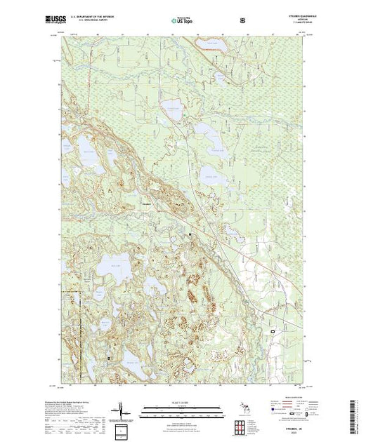 US Topo 7.5-minute map for Steuben MI – American Map Store
