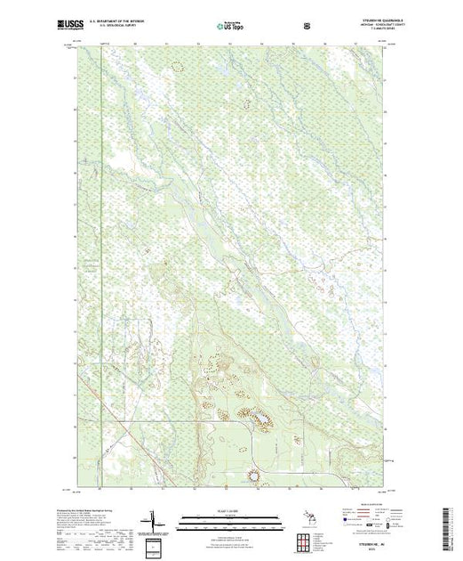 US Topo 7.5-minute map for Steuben NE MI – American Map Store