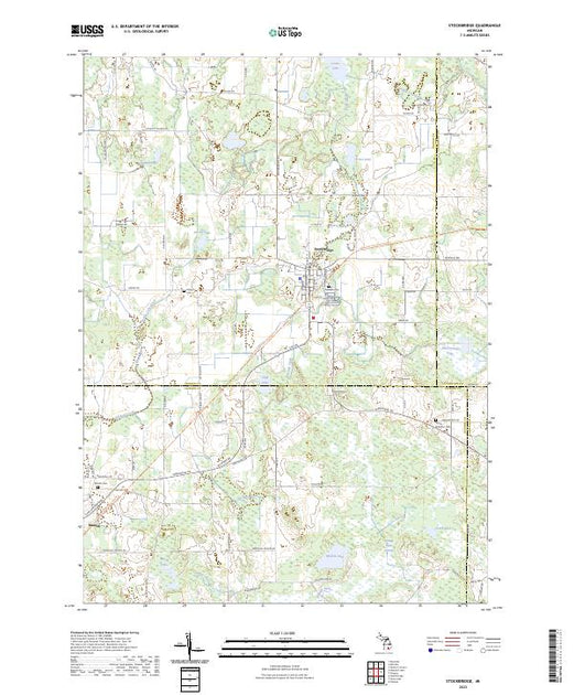 US Topo 7.5-minute map for Stockbridge MI – American Map Store