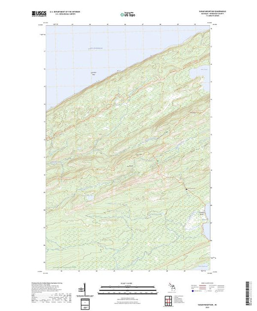 US Topo 7.5-minute map for Sugar Mountain MI – American Map Store