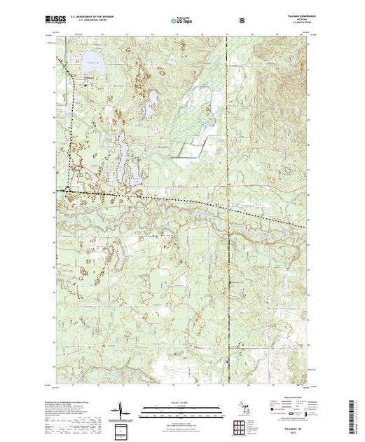 US Topo 7.5-minute map for Tallman MI – American Map Store