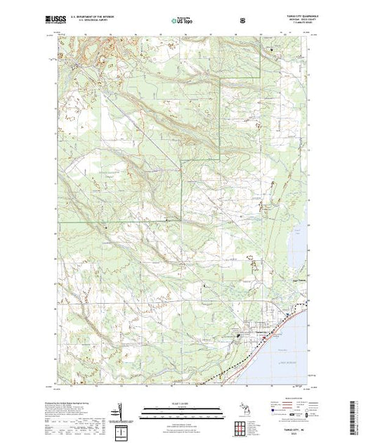 US Topo 7.5-minute map for Tawas City MI – American Map Store