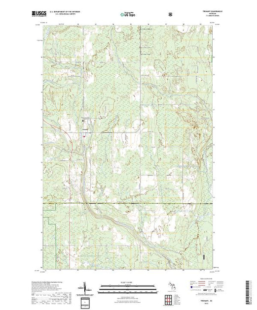 US Topo 7.5-minute map for Trenary MI – American Map Store