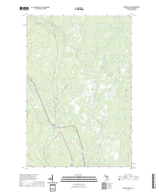 US Topo 7.5-minute map for Triangle Ranch MI – American Map Store