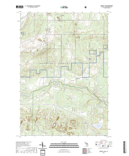 US Topo 7.5-minute map for Wakeley Lake MI – American Map Store