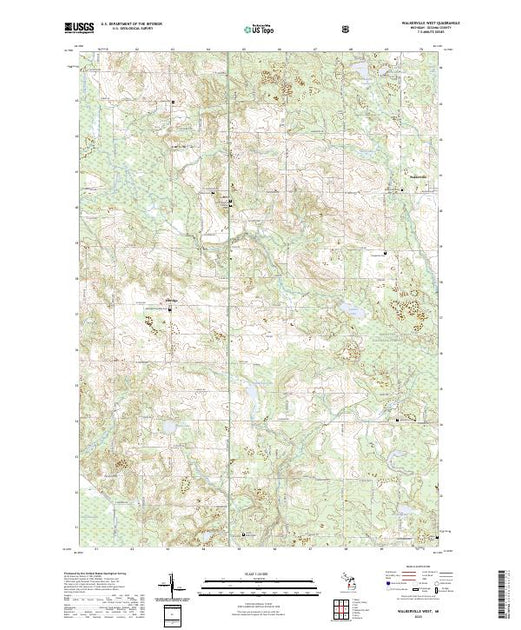 US Topo 7.5-minute map for Walkerville West MI – American Map Store