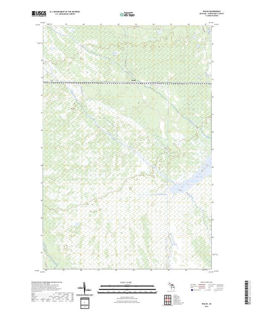 US Topo 7.5-minute map for Walsh MI – American Map Store