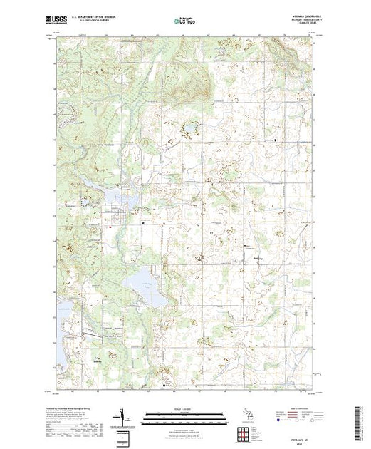 US Topo 7.5-minute map for Weidman MI – American Map Store