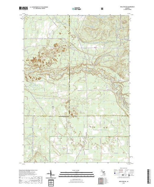 US Topo 7.5-minute map for Wellston NE MI – American Map Store