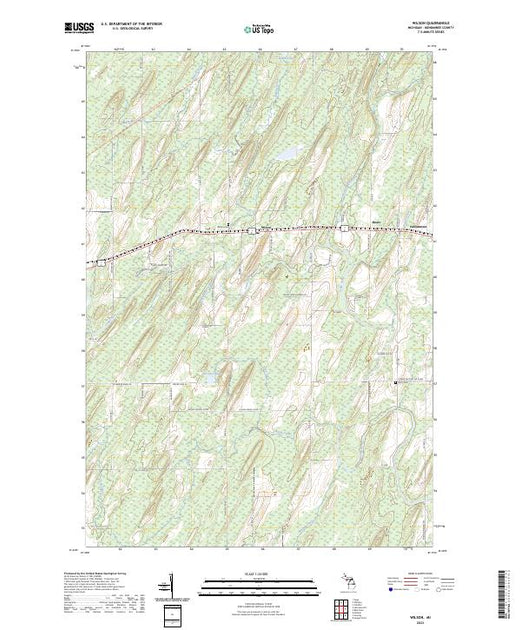 US Topo 7.5-minute map for Wilson MI – American Map Store