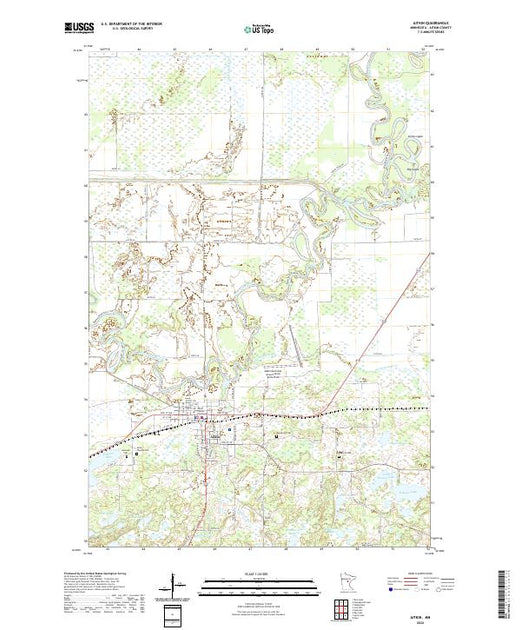 US Topo 7.5-minute map for Aitkin MN – American Map Store