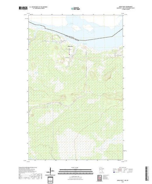 US Topo 7.5-minute map for Angle Inlet MNON – American Map Store