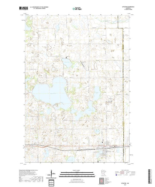 US Topo 7.5-minute map for Atwater MN – American Map Store