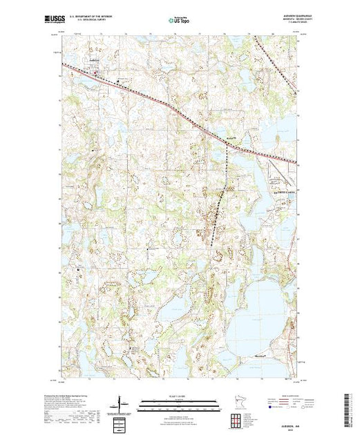 US Topo 7.5-minute map for Audubon MN – American Map Store