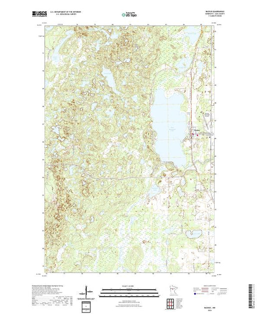 US Topo 7.5-minute map for Backus MN – American Map Store