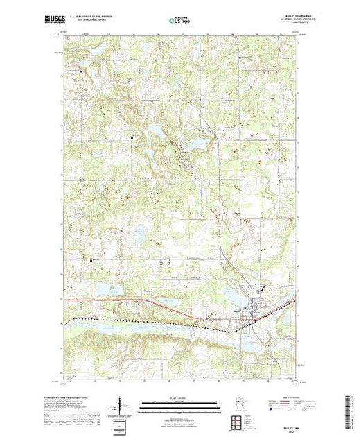 US Topo 7.5-minute map for Bagley MN – American Map Store