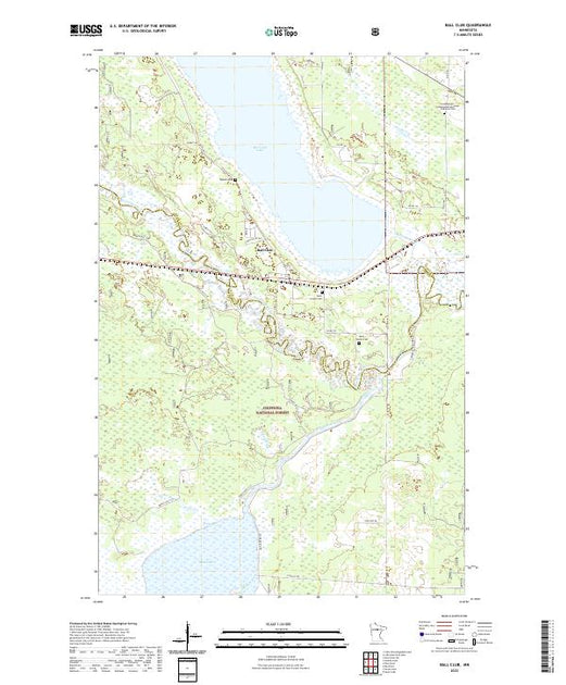 US Topo 7.5-minute map for Ball Club MN – American Map Store