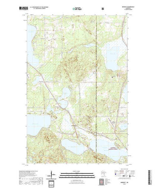 US Topo 7.5-minute map for Benedict MN – American Map Store