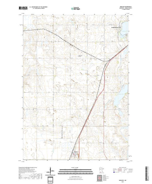 US Topo 7.5-minute map for Bigelow MN – American Map Store